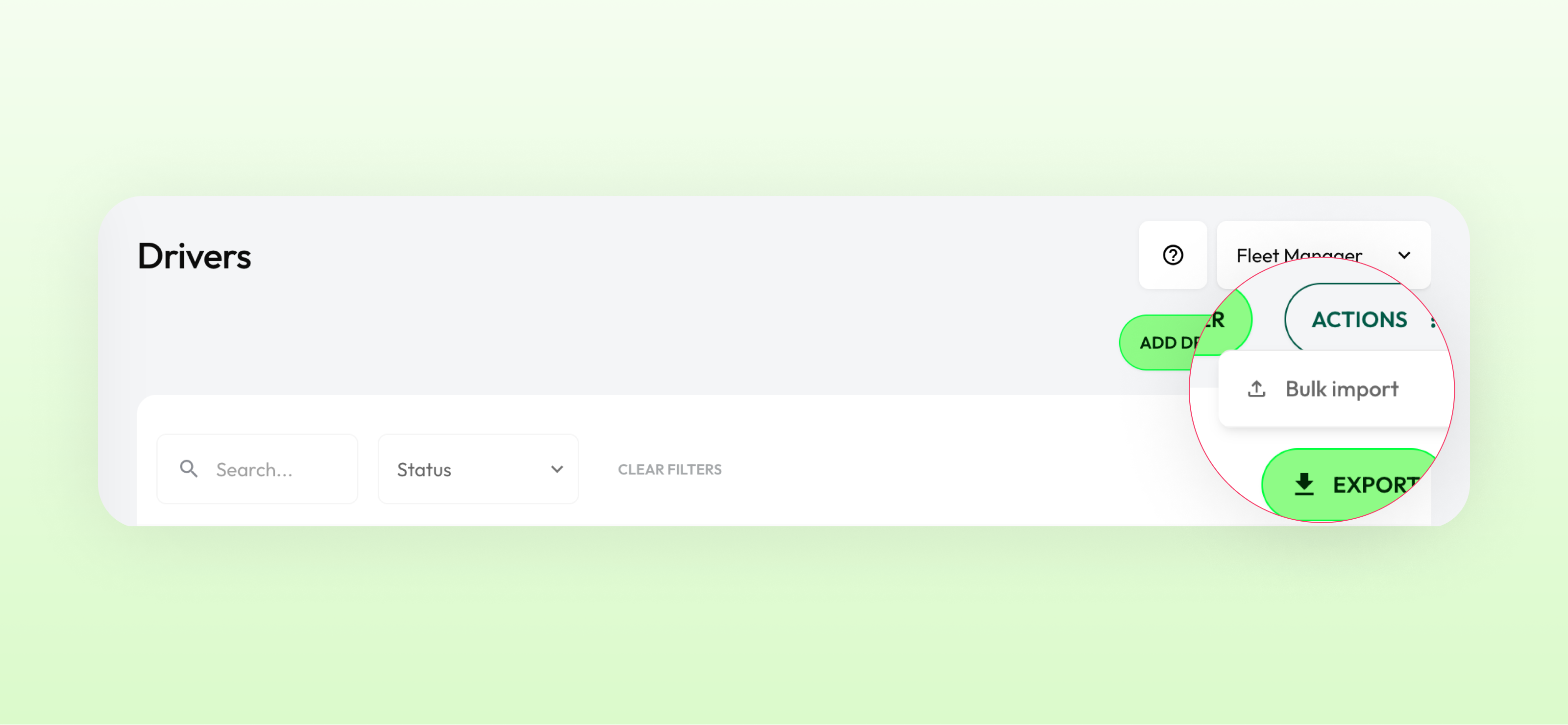 How to bulk import drivers – Northe